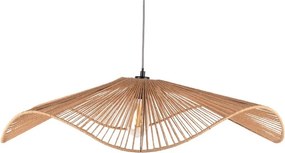 Kovové závěsné svítidlo v přírodní barvě se stínidlem z papírového výpletu ø 80 cm Sombra – Leitmotiv