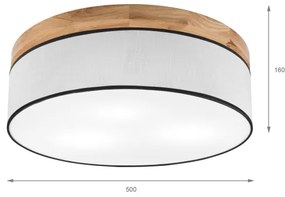 Brilagi - LED Stropní svítidlo BELLADONNA 3xE27/15W/230V pr. 50 cm bílá/dub