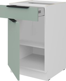 ARIA sb | dolní skříňka 50 D 1F 1S policová se zásuvkou | 50 cm | PREMIUM BOX | bílá/aquamarine