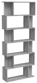 Knihovna/dělicí stěna šedá sonoma 80x24x192 cm kompozitní dřevo - Default Title
