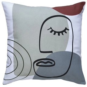 SCANquilt povlak DEKORO face-head šedobéžová 45 x 45 cm
