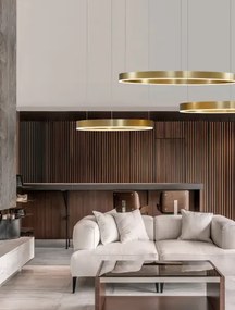 LED lustr Motif 100 zlaté CCT s dálkovým ovládáním