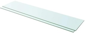 Policové desky 2 ks sklo čiré 110 x 25 cm 3051590