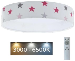 BPS Koncept LED Stmívatelné svítidlo GALAXY KIDS LED/24W/230V hvězdičky bílá/růžová/šedá +DO BS0559