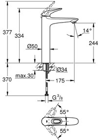 Grohe Eurostyle 2015 Baterie umyvadlová, bez výpusti 23570003