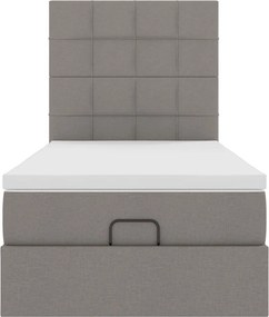Osmanský rám postele s matrací taupe 90x190cm textil 3313123
