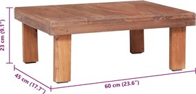 Konferenční stolek 60 x 45 x 23 cm masivní mahagon 283918