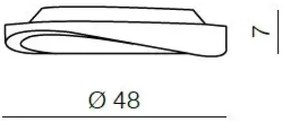 Moderní stropní svítidlo Circulo 48 chrom