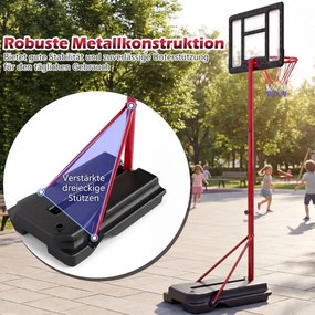 Costway Dětský basketbalový koš 95-155 cm výškově nastavitelný basketbalový