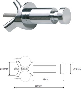 Sapho XP200 háček na otopné těleso chrom