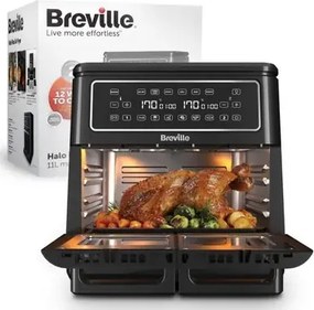 Breville VDF130X černá / Horkovzdušná fritéza / 11 l / 10 programů / 1
