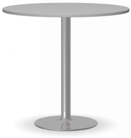 Konferenční stolek FILIP II, průměr 800 mm, chromovaná podnož, deska šedá