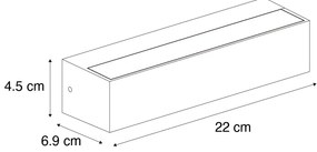 Průmyslová nástěnná lampa rezavě hnědá vč. LED IP65 - Steph