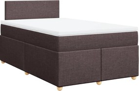 Box spring postel s matrací tmavě hnědá 120x200 cm textil 3286643