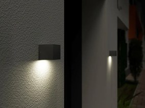 PANLUX Venkovní nástěnné LED svítidlo CANTO LED, šedá - studená