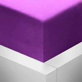 Stanex Jersey napínací prostěradlo fialové ROZMĚR: (š/d/v) 180 x 200 x 20 cm, Barva: FIALOVÉ