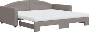 Válenda s přistýlkou a matracemi taupe 100 x 200 cm textil 3197214