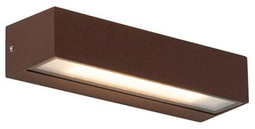 Průmyslové nástěnné svítidlo rezavě hnědé vč. LED IP65 - Steph