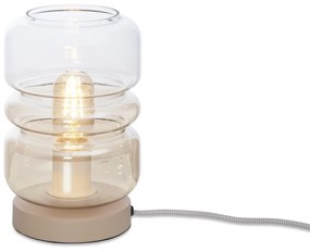 Hnědá stolní lampa se skleněným stínidlem (výška 23 cm) Verona – it's about RoMi
