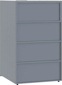 Box na 4 popelnice šedý 276 x 79 x 117 cm ocel 3279989