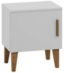 Noční stolek KUBI - barva bílá - 3D6445