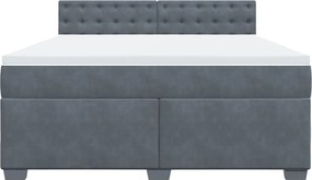 Box spring postel s matrací tmavě šedá 180x200 cm samet 3288691