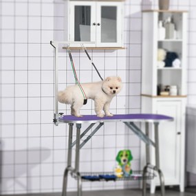 PawHut Pet Grooming Arm Skládací pečovatelské rameno se svorkou, nastavitelné pečovatelské rameno pro psy s držákem na hrb, pro střední psy| Aosom