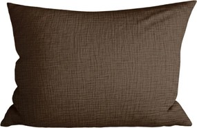 Mušelínový povlak na polštář MUSSARI 50x70 cm, tmavě hnědý