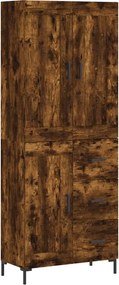 Skříň highboard kouřový dub 69,5 x 34 x 180 cm kompozitní dřevo 3200006