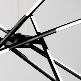 LED lustr Raccio 85 černé s dálkovým ovládáním