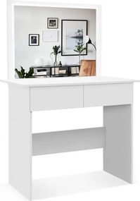 IDZ Toaletní stolek s LED osvětlením MINERVA, 94 cm Bílá