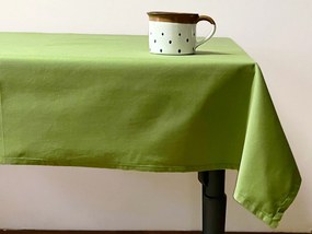 Ubrus plátěný 100 % bavlna - různé látky Vyberte látku:: Zelená s bílými puntíky, Vyberte rozměr:: 100 x 100 cm