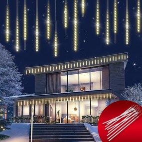 Světelný řetěz Vánoce diamantový déšť teplá bílá