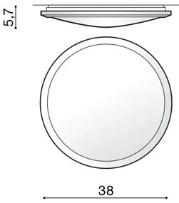 LED stropní svítidlo Junona 38 3000K chrom
