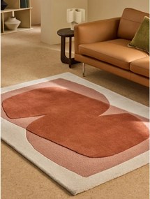 Oranžový/béžový ručně tkaný vlněný koberec 160x230 cm Kinney – MADE