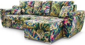 Casarredo - Komfort nábytek Rohová sedací souprava PETER rozkládací s úložným prostorem, Jungle