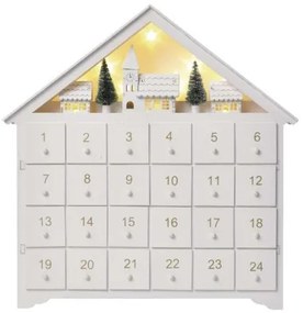 Adventní LED kalendář SMARA bílý/teplý bílý