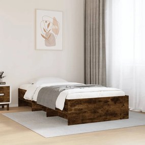 Rám postele bez matrace kouřový dub 90x200 cm kompozitní dřevo 3295678