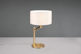 TRIO 514400108 CASSIO stolní lampička 1xE27 V483mm matná mosaz, bílá Lampy a lampičky na noční stolek