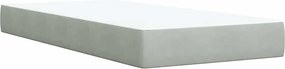 Box spring postel s matrací světle šedá 100x200 cm samet 3287662