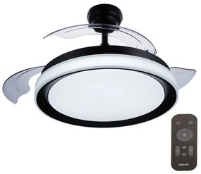 Philips - LED Stropní ventilátor BLISS LED/35W/230V 5500/4000/2700K černá + DO 8719514334465