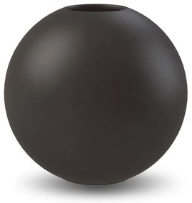 COOEE Design Kulatá váza Ball Black 8 cm, černá barva, keramika