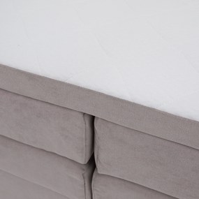 Boxspringová pocketová postel, 200x200, šedohnědá Taupe, APRIL