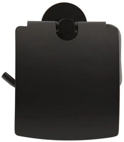 EBS Urban Round Black Držák WC papíru s krytem, černá mat