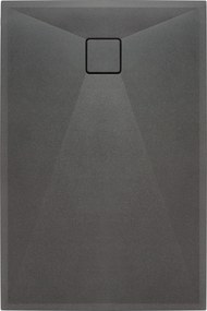 Deante Correo, obdélníková granitová sprchová vanička 120x80x3,5 cm, antracitová-titanium, KQR_T44B