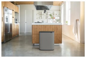 Brabantia BO TOUCH BIN Dotykový odpadkový koš 2x30 l - minerální světle šedá