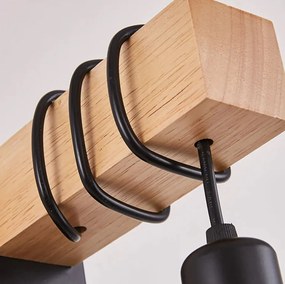 Nástěnná dřevěná lampa  100x175x25mm černá