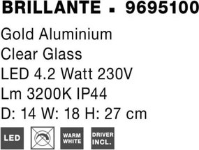 Nástěnné LED svítidlo NOVA LUCE BRILLANTE 4,2W 3200K 9695100