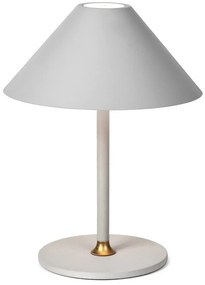 OnaDnes -20% Světle šedá plastová nabíjecí stolní LED lampa Halo Design Hygge 25 cm