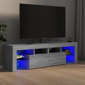 TV skříňka s LED osvětlením šedá sonoma 140 x 36,5 x 40 cm